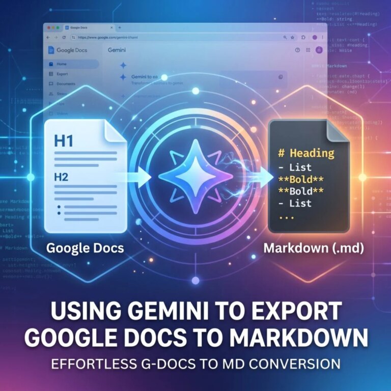 Using Gemini to Export Google Docs to Markdown - Edu-Channel